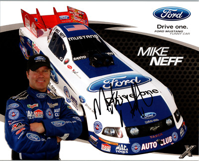 Mike Neff Hand Signed 8x10 Cardstock 2009 NHRA Funny Car Nitro Dragster ...