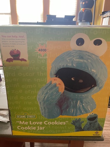 Vandor Sesame Street Cookie Monster Cookie Jar "Me Love Cookies ...