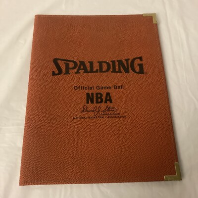 Spalding Official Game Ball NBA Notebook Notepad Basketball Portfolio ...