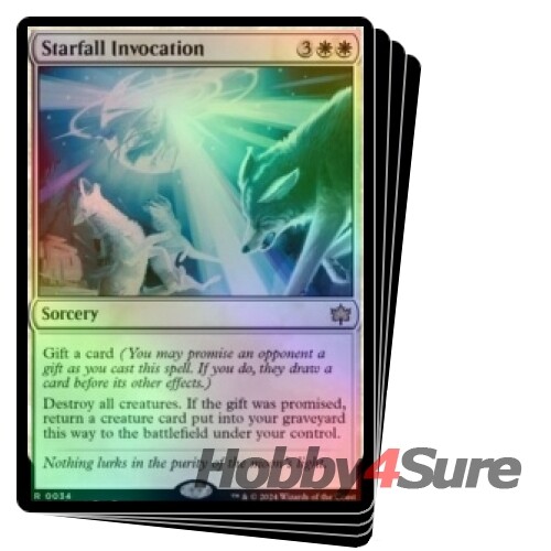 Foil Starfall Invocation X4 M/NM Magic: The Gathering MTG Bloomburrow ...