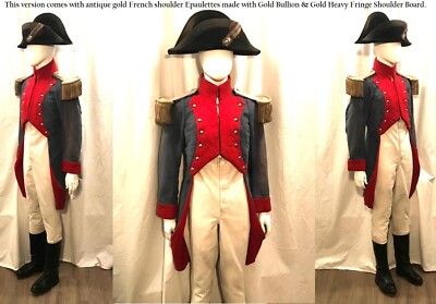 Movie prop costume French Napoleon Officer Waterloo Napoleonic coat ...