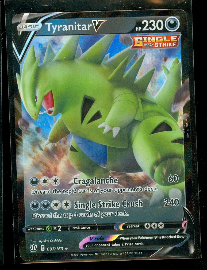 Pokemon TYRANITAR V 097/163 Battle Styles - ULTRA RARE HOLO - MINT | eBay