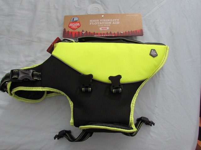 Arcadia Trail Dog Flotation Coat Life Jacket High Visibility Yellow ...