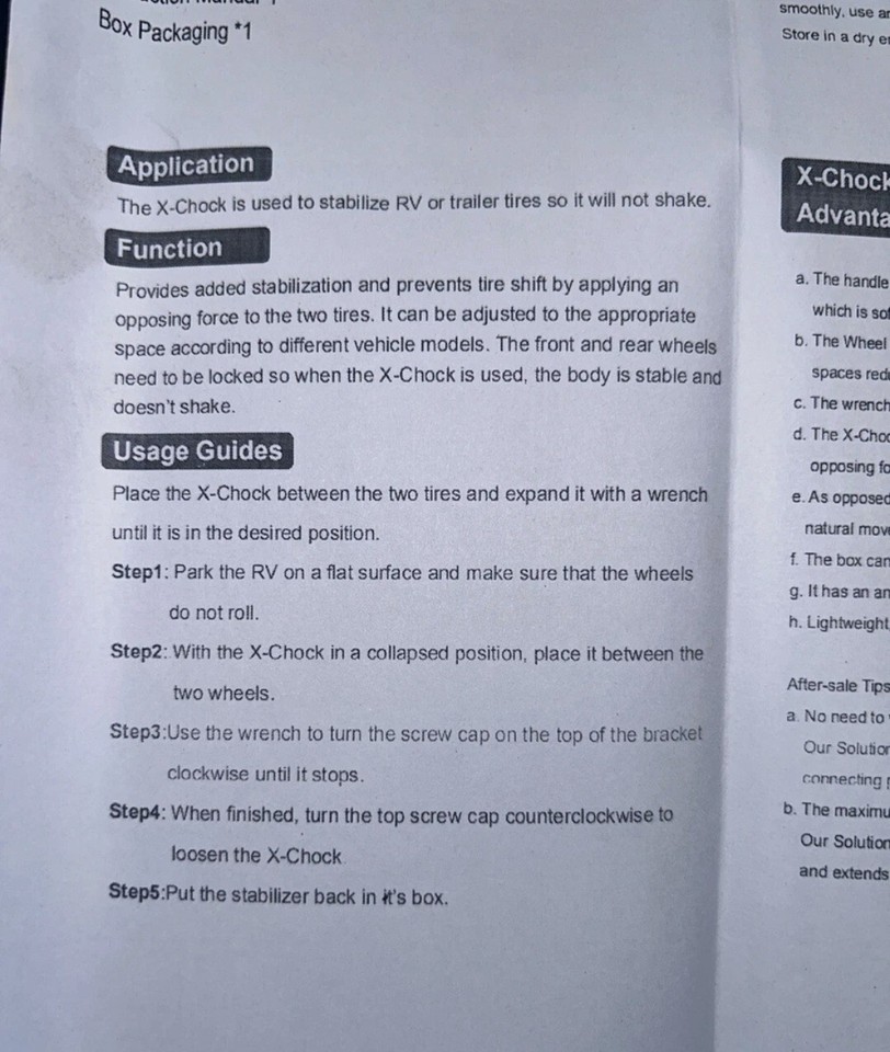 X-Chock Wheel Stabilizer Trailers RV Tire Locking Chock Camper Wheel ...