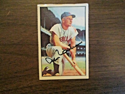 1953 Bowman color Al Rosen Cleveland Indians Sign Autograph Card | eBay