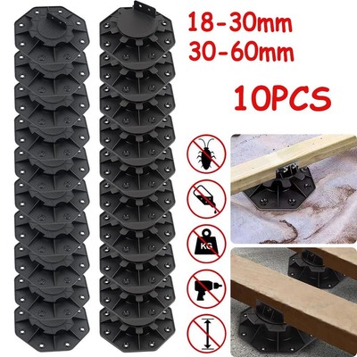 10pcs Adjustable Decking Pedestal Riser Bearing Support 18-30/30-60mm ...