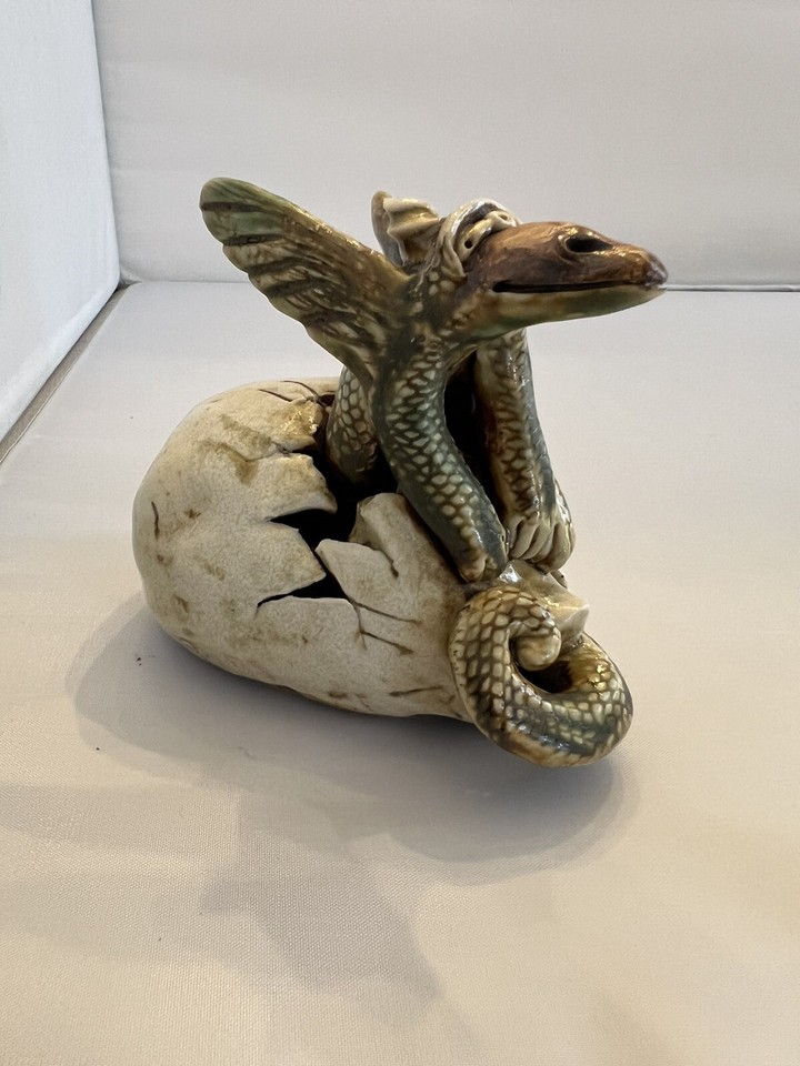 Wild Earth Lila Stuart Pottery Figure Baby Dragon Hatching From Egg ...