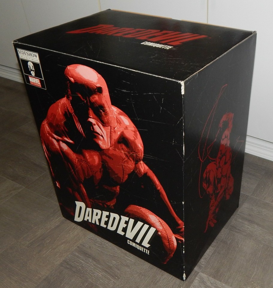 SIDESHOW DAREDEVIL COMIQUETTE MIB MARVEL STATUE NETFLIX PANTHER SPIDER ...