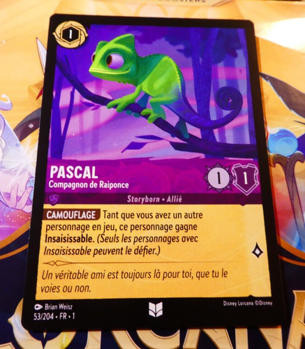 LORCANA TRADING CARD GAME DISNEY CHAPITRE 1 CARTE PASCAL 53/204 FR MINT ...