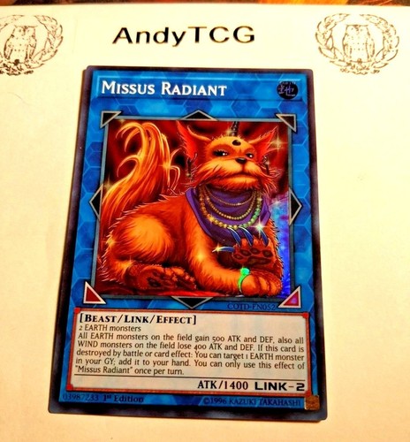 MISSUS RADIANT - 1ST ED SUPER RARE M/NM COTD-EN052 - YUGIOH A+ STORE | eBay