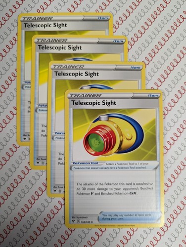 4x Telescopic Sight 160/185 - Pokemon TCG - Uncommon Vivid Voltage ...