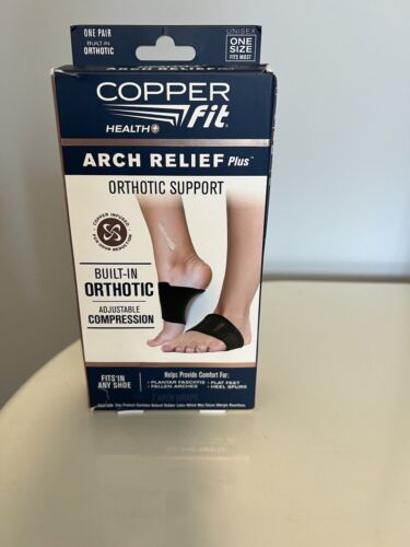 Copper Fit Arch Relief Plus with Orthotic Support - Black | eBay