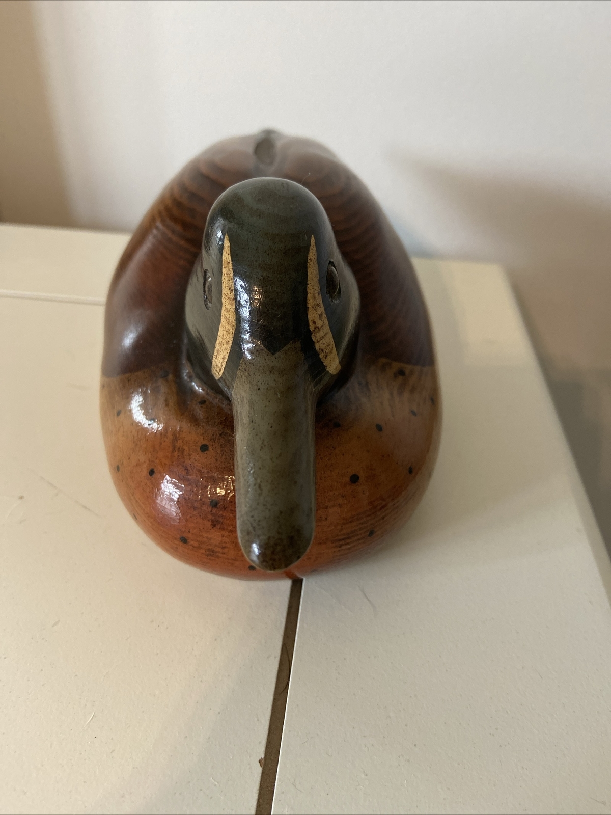 Vintage Signed Michael Wilson Hand Carved Duck Decoy Dated 1986 Wilson ...