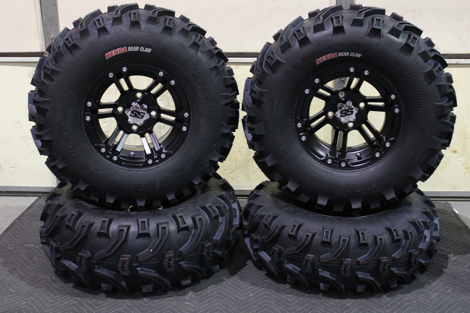 SUZUKI EIGER 400 27" BEAR CLAW ATV TIRE & ITP SS212 BLK WHEEL KIT ...