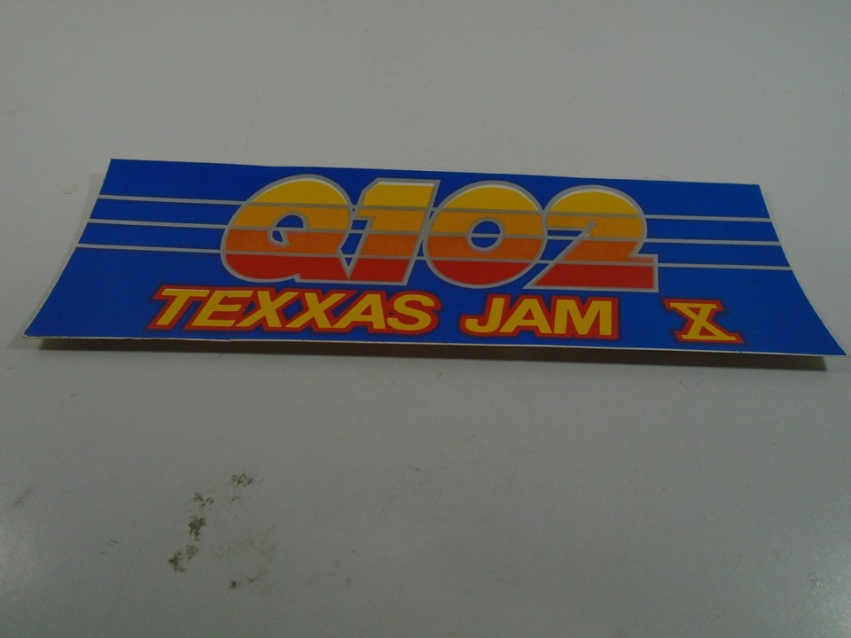 OLD DALLAS ROCK & ROLL RADIO STATION--Q102 TEXXAS JAM X BUMPER STICKER ...