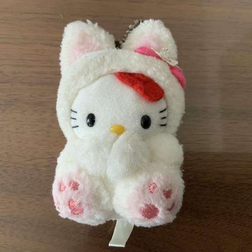 Hokkaido Limited Snow Rabbit Kitty Mascot Keychain Rare Cat Character ...