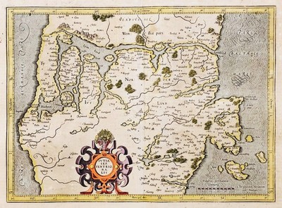 Jylland Jütland Danmark Denmark Dänemark Karte map Mercator 1606 | eBay.de