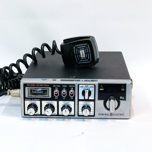 Ge 40 Channel SSB Cb Radio 3-5825A + Turner J360 Mic Side band great ...