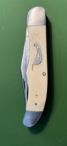 Frontier Folding Hunting Knife No. 4622 Imperial USA Two Blade Yellow ...