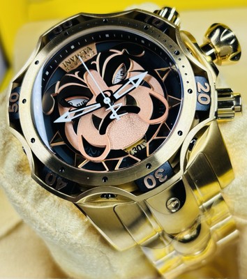 Invicta Venom Bulldog Dial Chronograph Gold Tone Watch -REF.30346-NWT ...