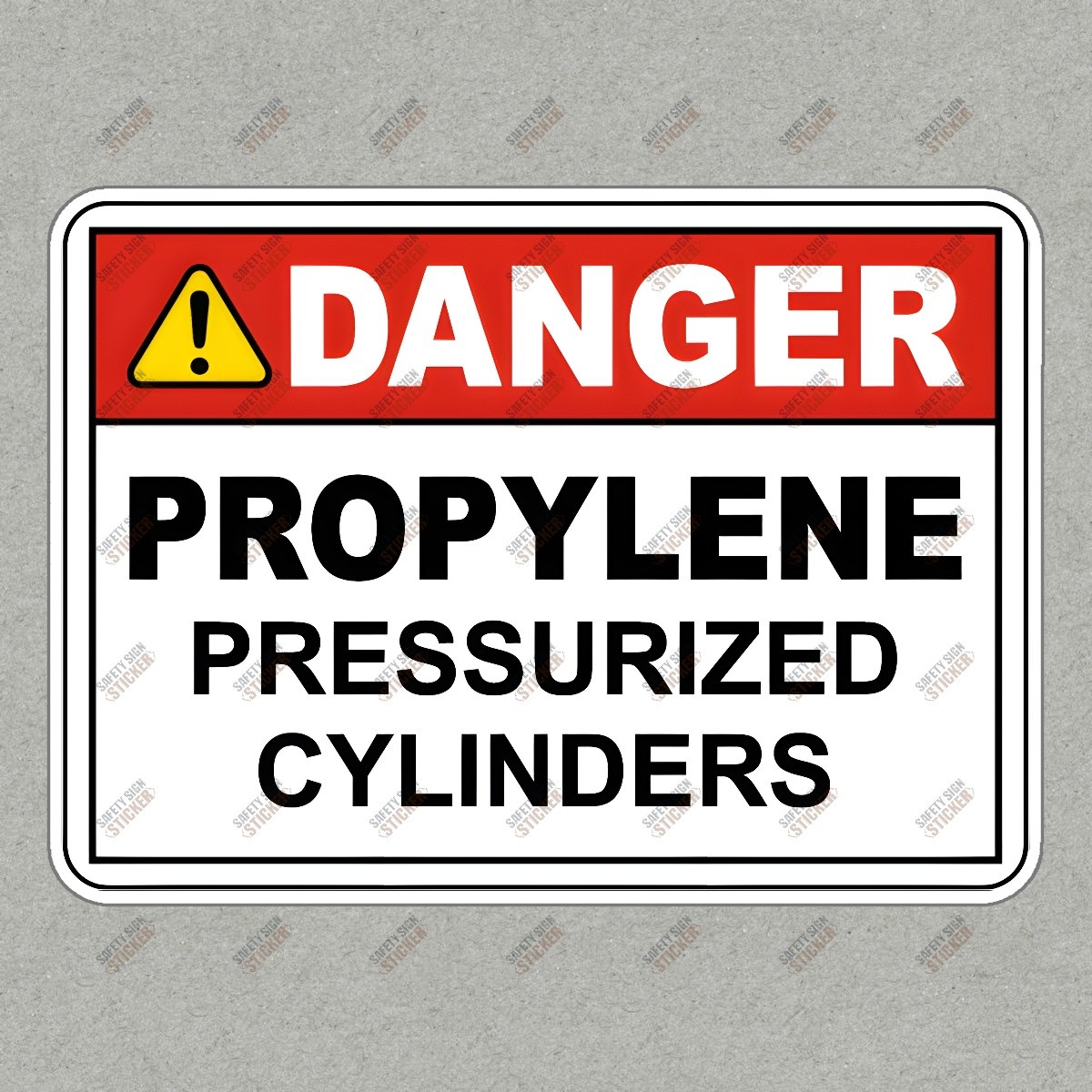 Danger Propylene Pressurized Cylinders Safety Sign Sticker OSHA #889448 ...