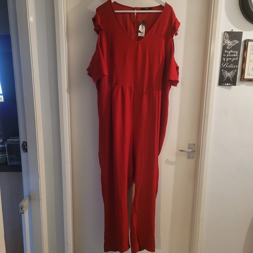 George Red Jumpsuit Plus Size 22 Long Brand New With Tags | eBay UK