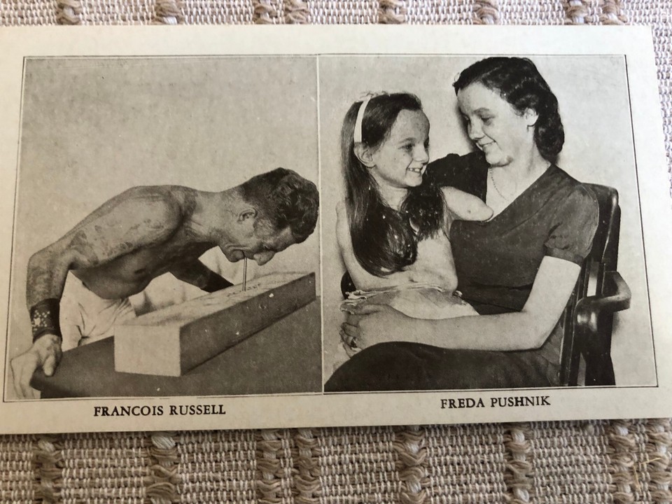 Sideshow Freak - "HUMAN TORSO" Ripley Odditorium 1935 Postcard (unused ...