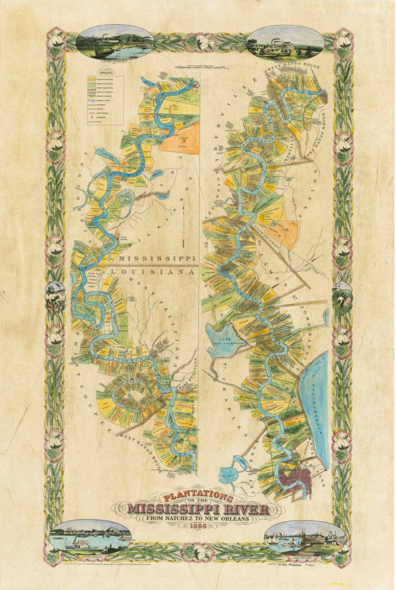 New Orleans Plantations Map