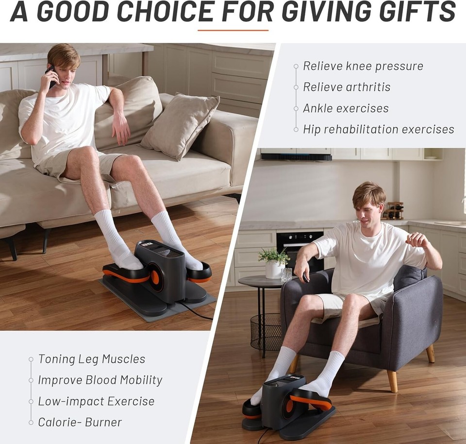 Ellipse Leg Exerciser as Seen on TV, Under Desk Elliptical Machine ...