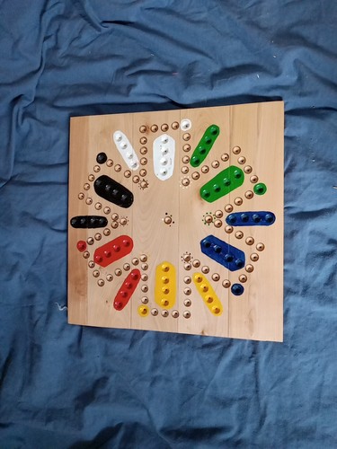 {J150}Handmade 18x18x1 Inch Jumbo Wooden Aggravation 4-6 Player Game ...