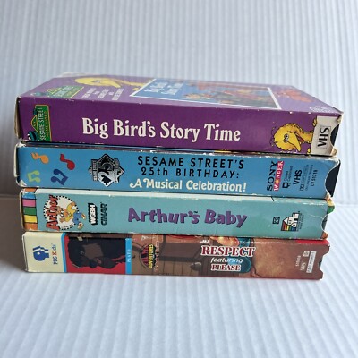 Classic Kids Cartoon VHS Lot: Sesame Street, Arthur, PBS Book of ...