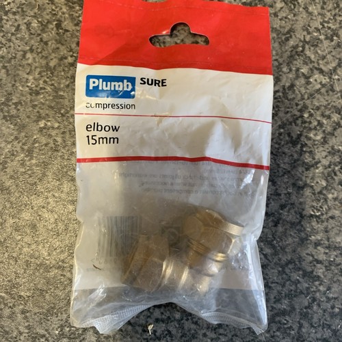 Compression 15mm Brass Elbow Bend 90° 90 Right Angle Copper Fitting DIY ...