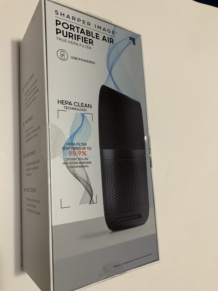 Sharper Image💯Original Air Purifier 👉HEPACLEAN👉PORTABLE👉USB POWER👉360 ...