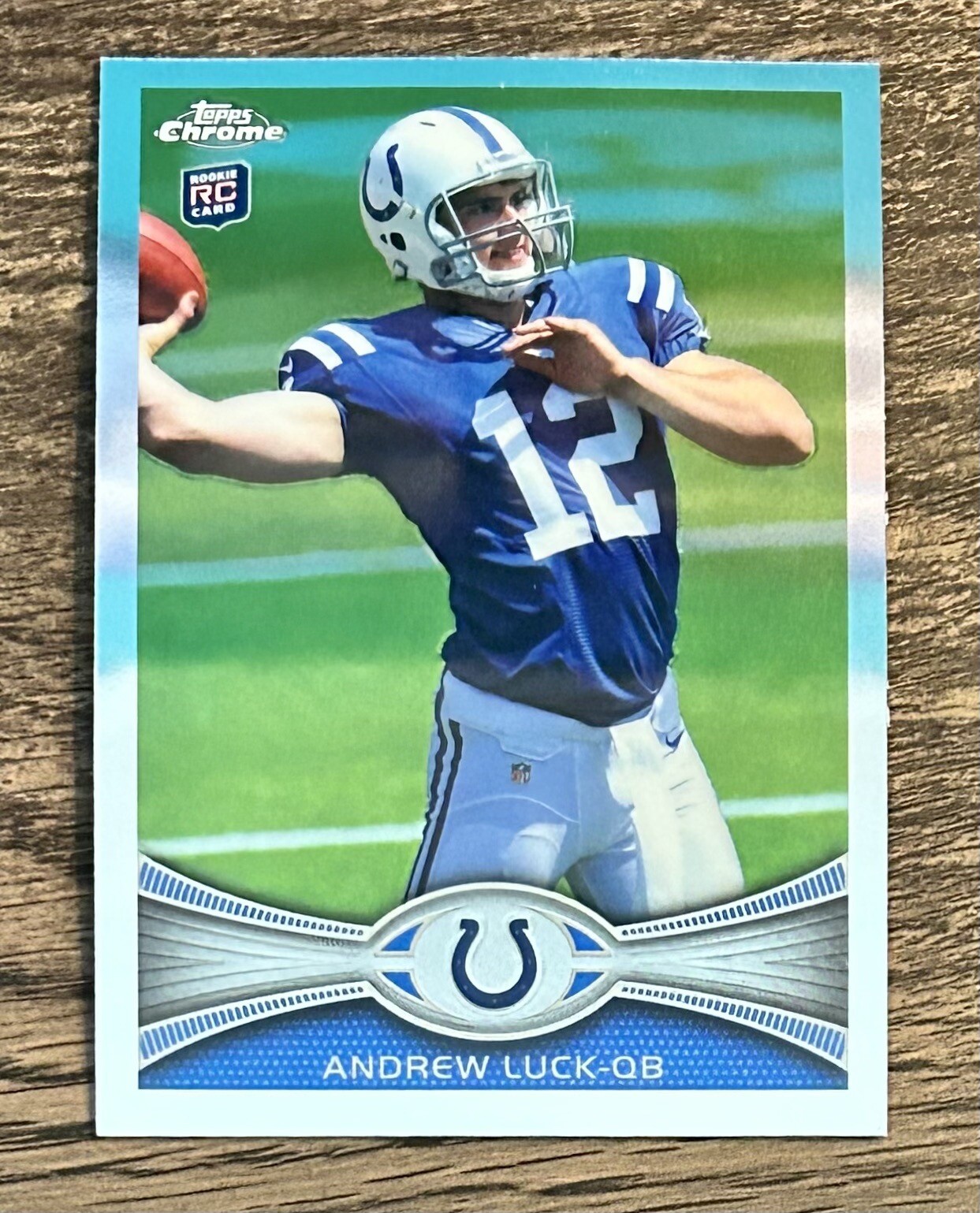 2012 Topps Chrome Football Andrew Luck #1 RC Rookie Card Indianapolis ...