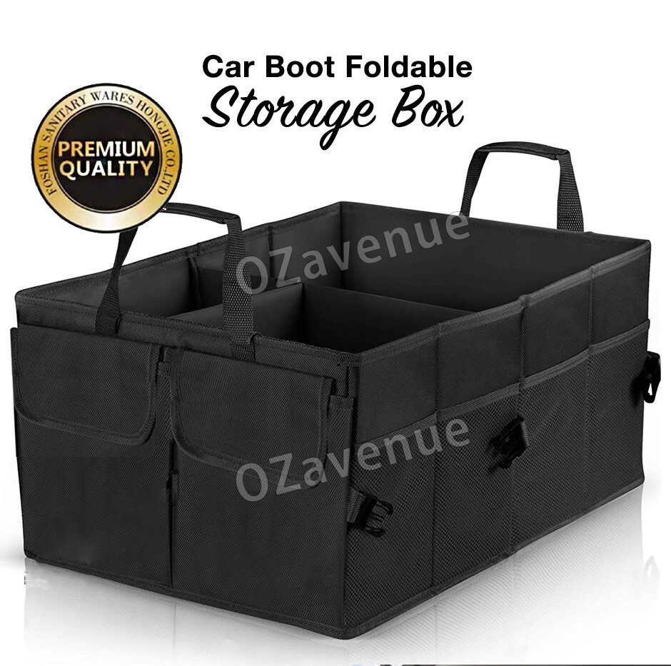 2X Car Boot Organiser Partition Collapsible Storage Box Trunk Bag Tool ...