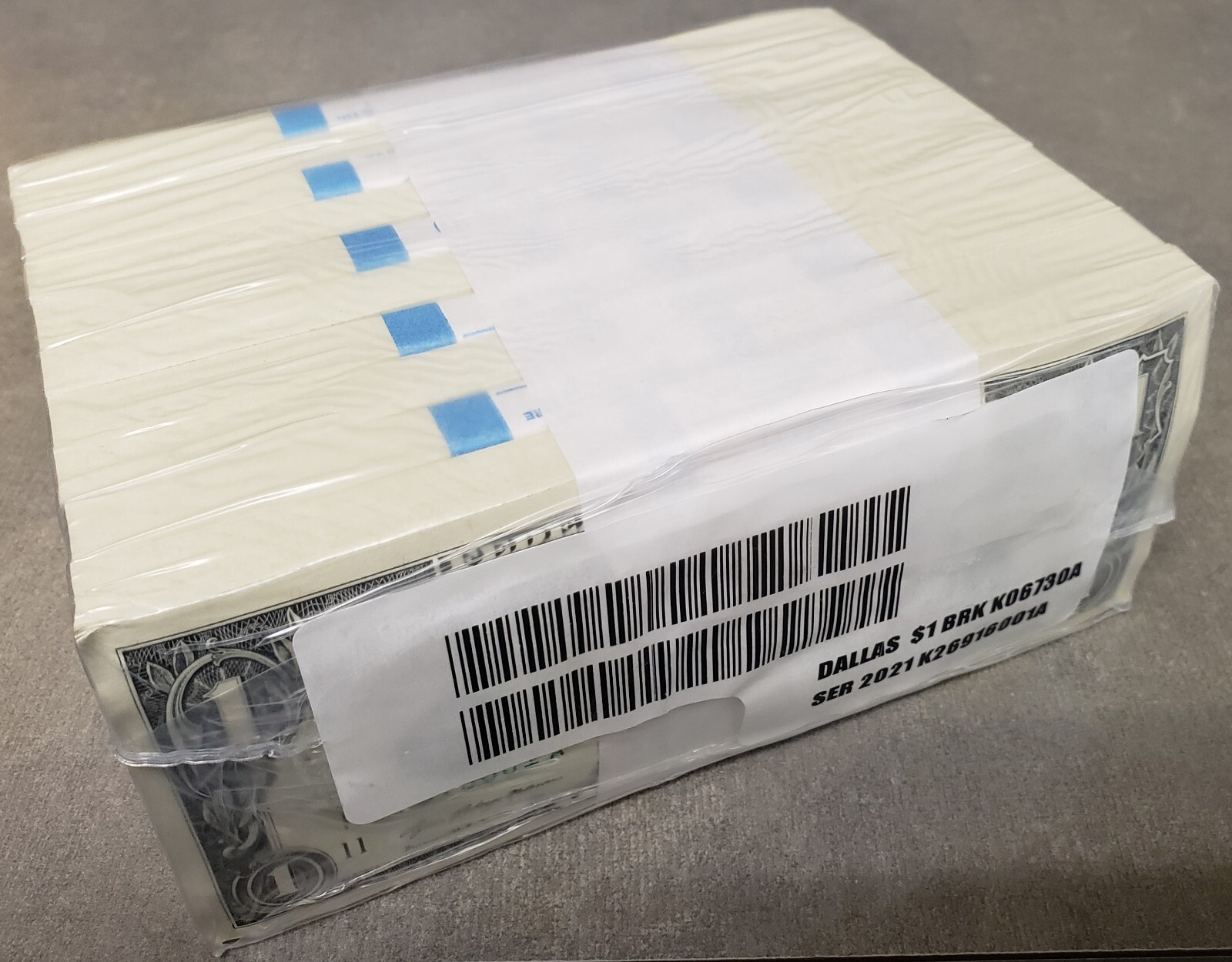 2021 1000 $1 ONE DOLLAR BILLS -*(1)SEQ UNCIRCULATED BRICK*FROM BEP ...