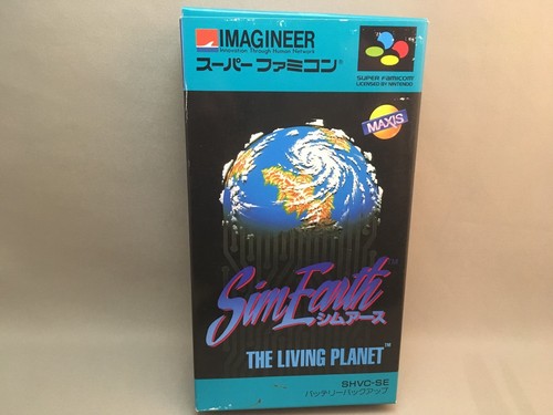 Sim Earth The Living Planet Boxed SNES SFC Nintendo Super Famicom Japanese | eBay