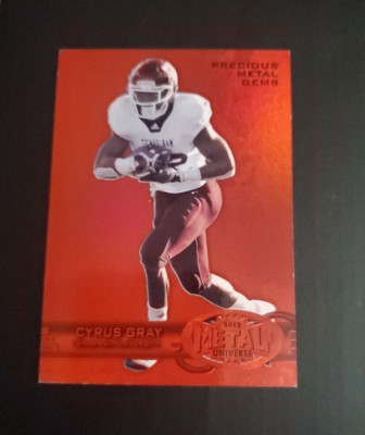2012 Fleer # M-73 Cyrus Gray Serial# 74/100 Red Precious Metal Gems | eBay