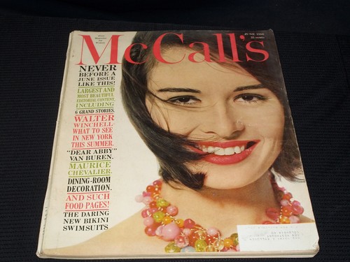 1960 JUNE MCCALL'S MAGAZINE VERY NICE FRONT COVER & FULL PAGE ADS - E ...