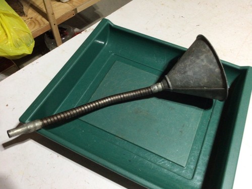 Vintage Galvanized Oil Funnel with Flexible Spout and Screen 17.5 ...