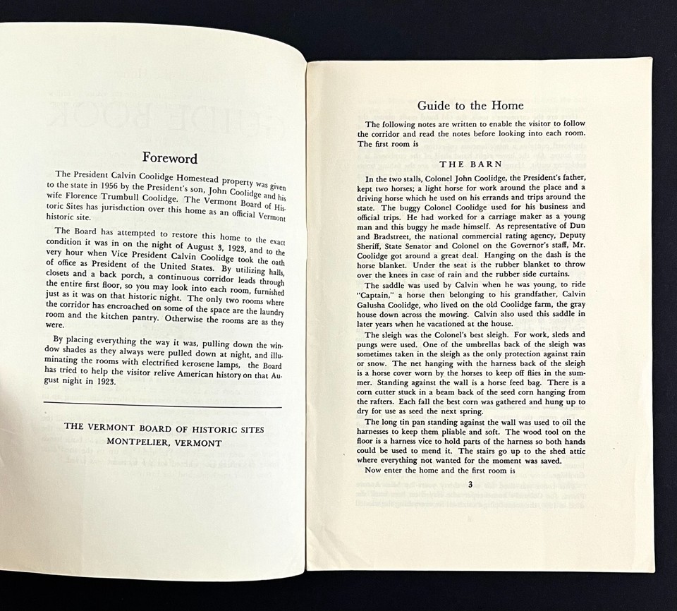 1960s Calvin Coolidge Homestead Plymouth Notch Vermont Vintage Travel ...