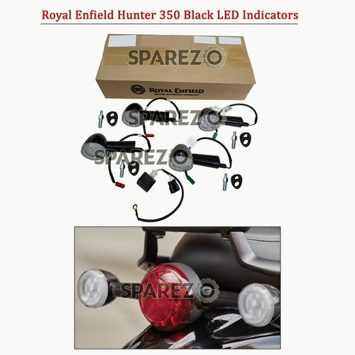 Genuine Royal Enfield Hunter 350 "Front & Rear LED Indicator Kit, Black ...