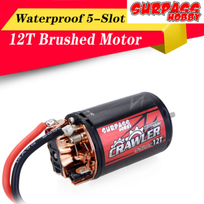 550 12T Brushed Motor Waterproof for Tamiya Kyosho TRAXXAS WLtoys 1/10 ...