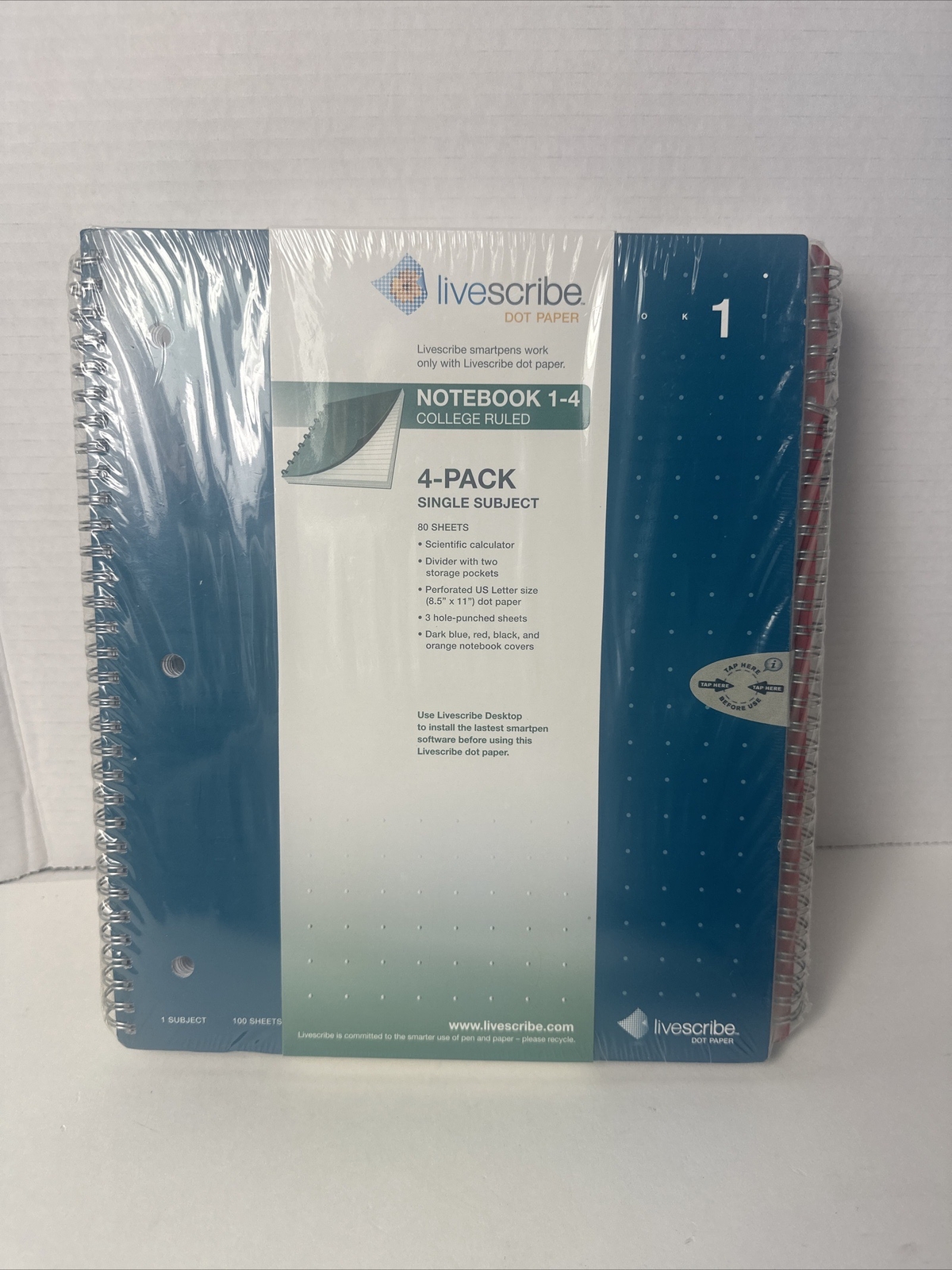 LIVESCRIBE *NEW* 4-pack 8.5 x 11 Notebooks Dot Paper #1-4 | eBay