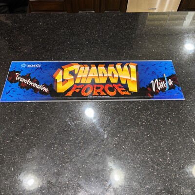 Technos Shadow Force 💯 Arcade Marquee 1993 Capcom Original Plexi ...