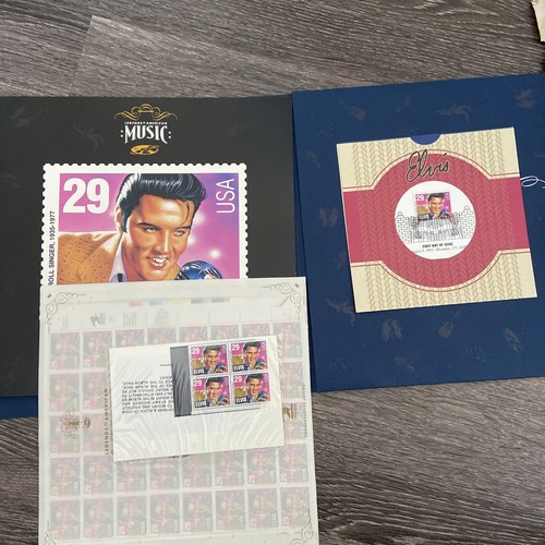 Elvis Presley USPS Commemorative Stamp Album Set 1993 First Day Issue ...