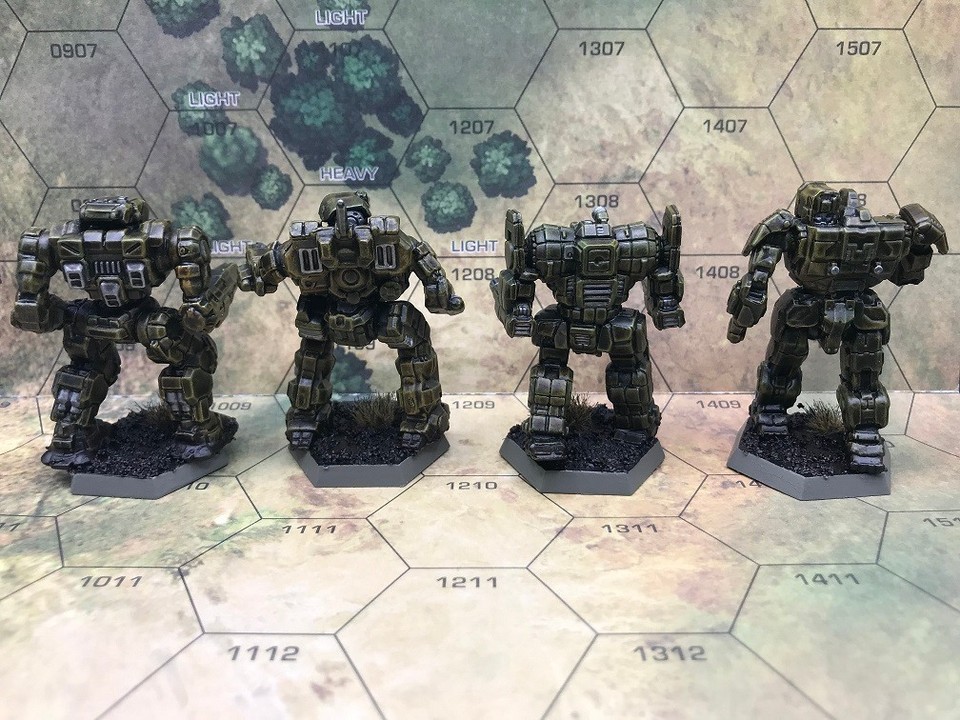 BattleTech Inner Sphere Assault Command Lance (4 Mechs) - Painted ...