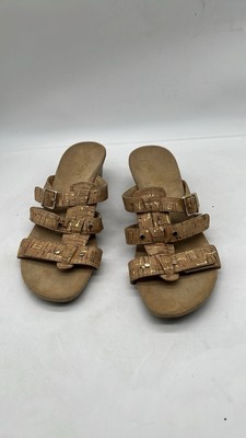 VIONIC Women Radia Strappy Cork Adjustable Straps Wedge Sandals 7M | eBay