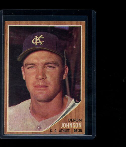 1962 Topps Kansas City Athletics Baseball Card #82 Deron Johnson | eBay