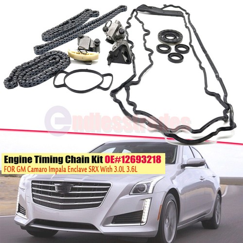 Engine Timing Chain Kit For GM Camaro Impala Enclave SRX 3.0 12693218 ...